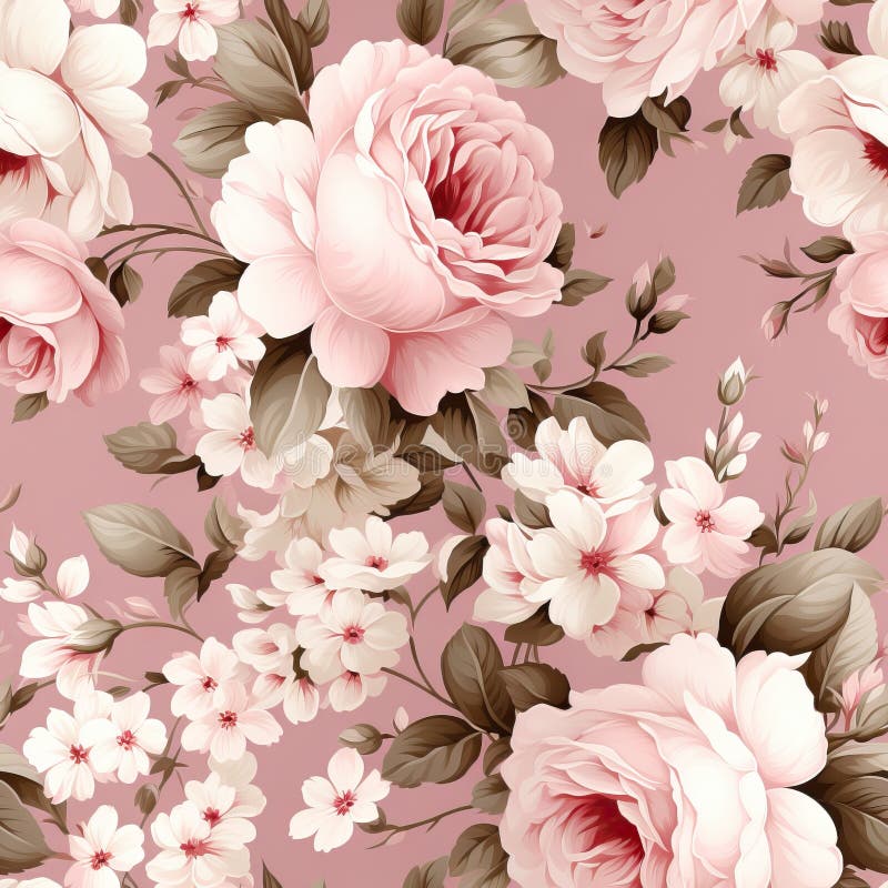 Flirty and Romantic Clean Textile Pattern AI Generated Stock ...