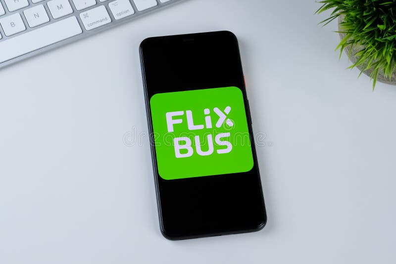FlixBus App Logo on a Smartphone Screen. Editorial Image - Image of ...