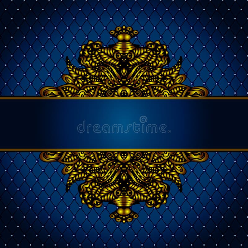 Royal Golden Frame Menu Card Vector Stock Illustration - Illustration ...
