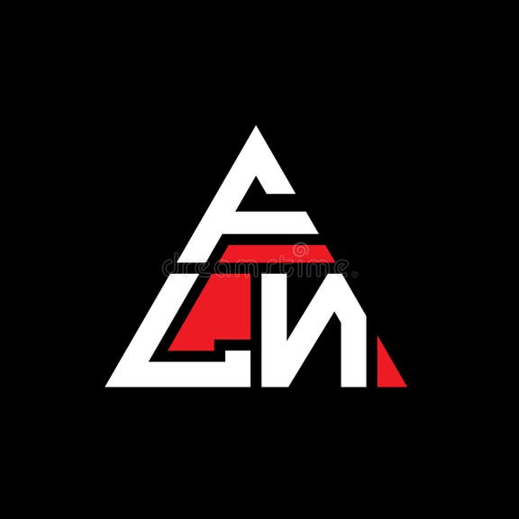 FLN Triangle Letter Logo Design with Triangle Shape. FLN Triangle Logo ...