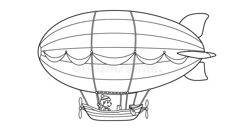 Blimp Coloring Pages