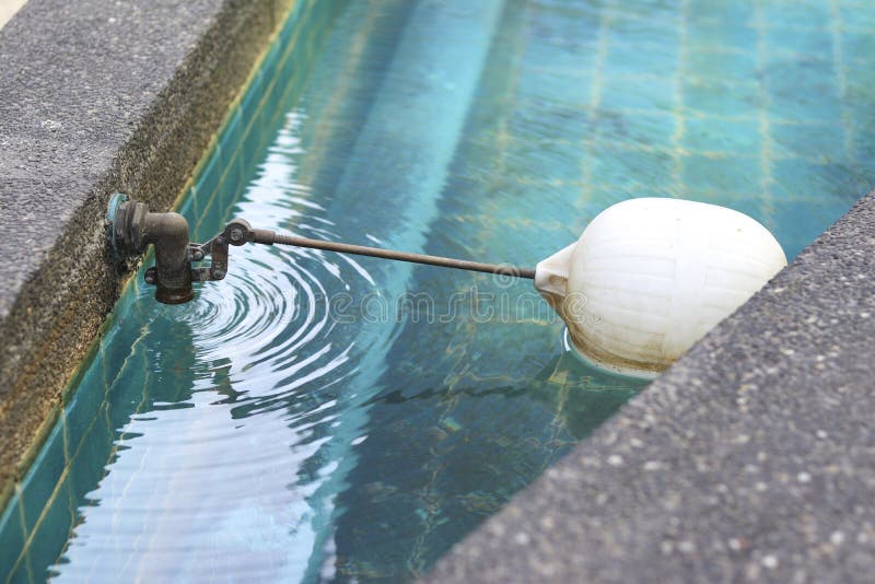 Float Ball Valve for Filling Water into the Pool. Stock Photo - Image ...