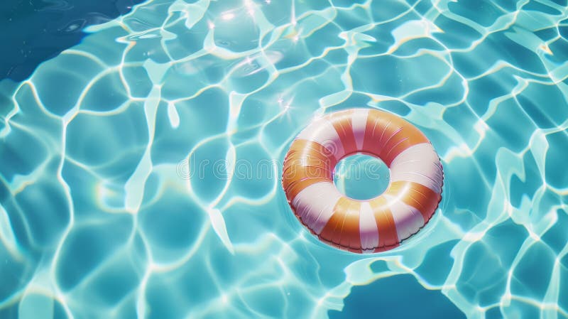 Float in the Blue Water of a Swimming Pool Stock Illustration ...