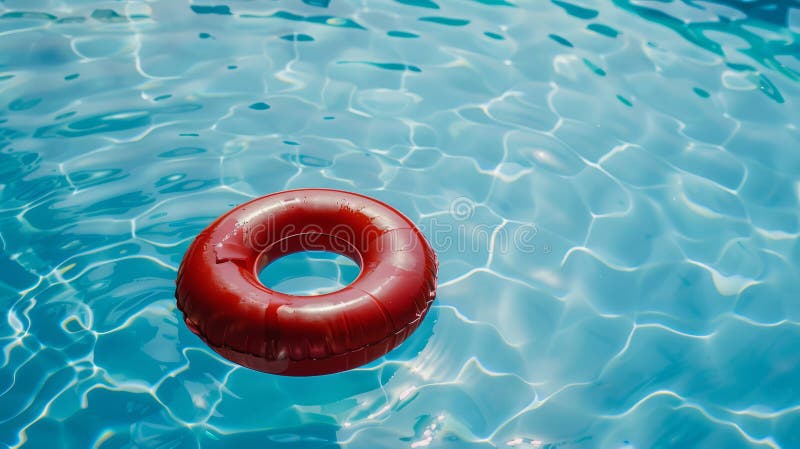Red Float in the Blue Water Stock Illustration - Illustration of ...