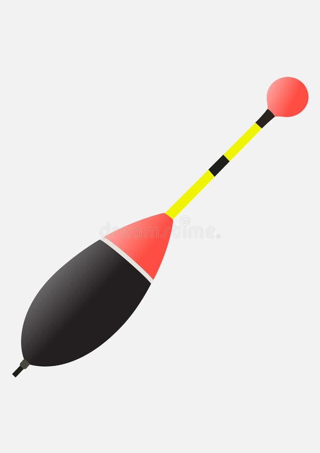 Fishing Float Red with White Stock Illustration - Illustration of ...