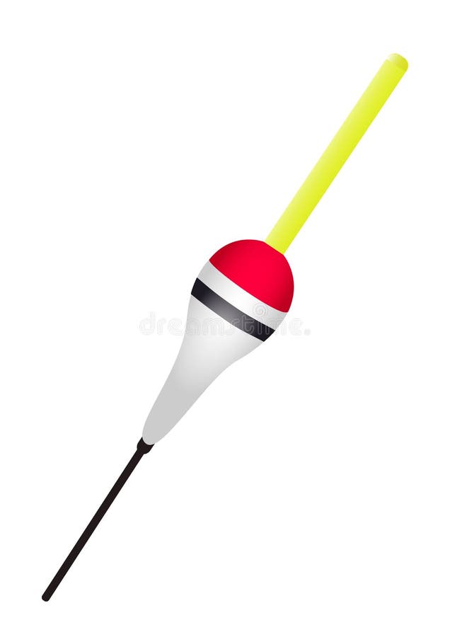 Float Fishing White with Red Stock Illustration - Illustration of ...