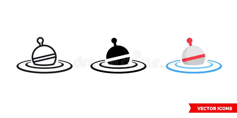 Float Icon of 3 Types Color, Black and White, Outline. Isolated Vector ...