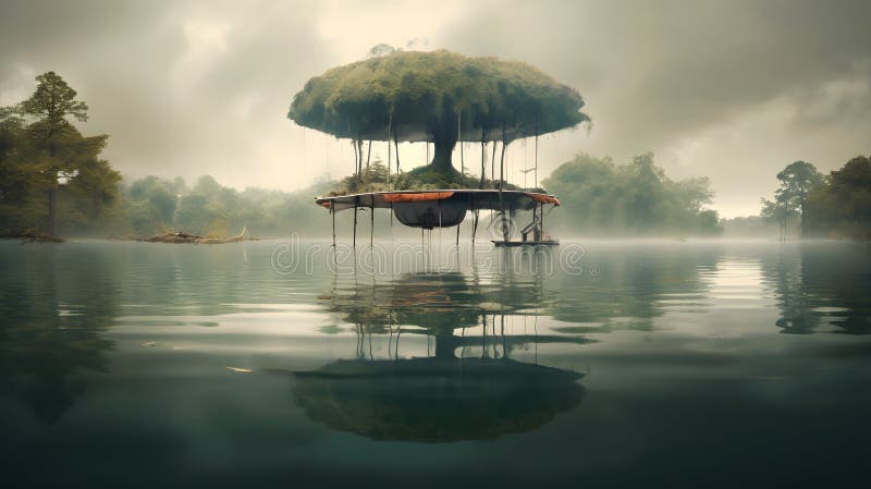 Float landscape stock illustration. Illustration of wall - 299741569