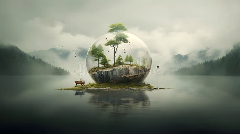 Float landscape stock illustration. Illustration of drawing - 299741625