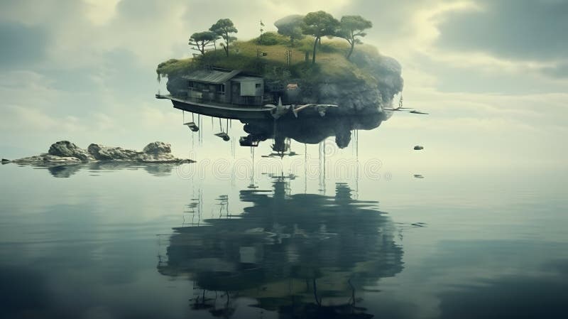 Float landscape stock illustration. Illustration of landscape - 299742258