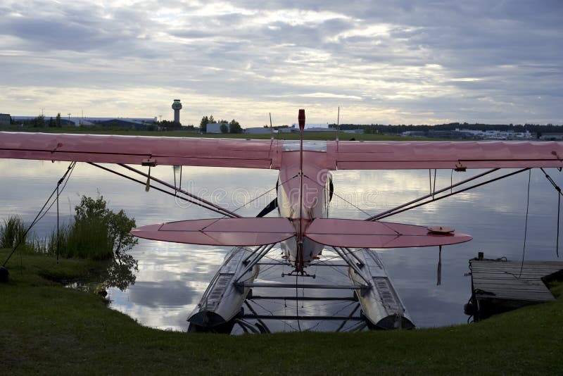 Float Plane stock photo. Image of bushes, seaplane, people - 96164798