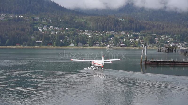 Float Plane Taking Off at Juneau, Alaska, USA Stock Footage - Video of ...