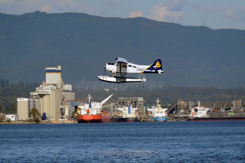 Float Plane Taking Off in Vancouver, Canada. Editorial Stock Image ...