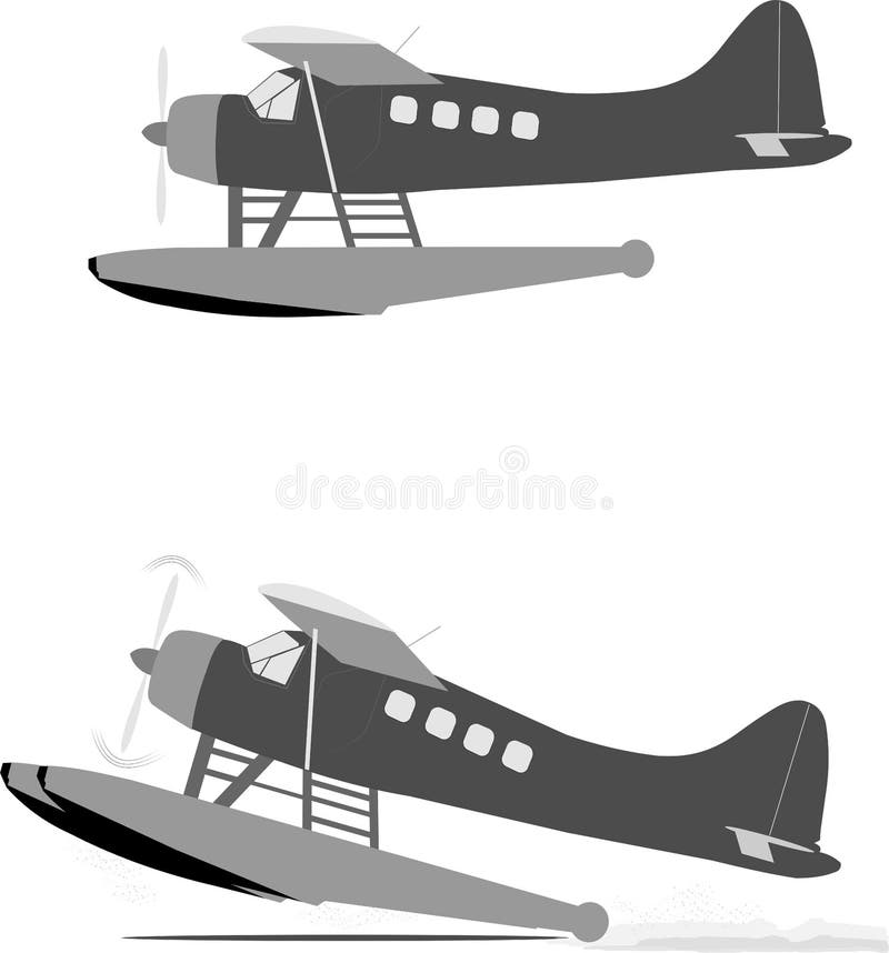 Float planes stock illustration. Illustration of pontoons - 54543295