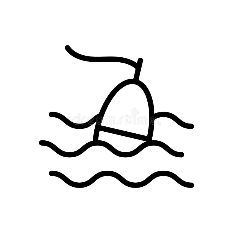 Float Sign. Outline or Linear Icon Stock Vector - Illustration of ...
