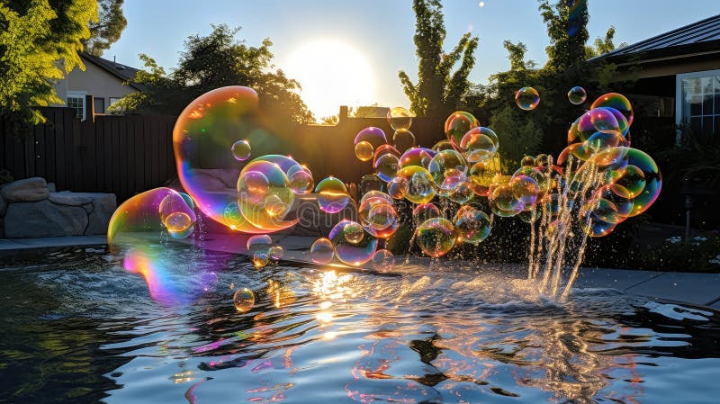 Float water bubbles stock illustration. Illustration of entertainment ...