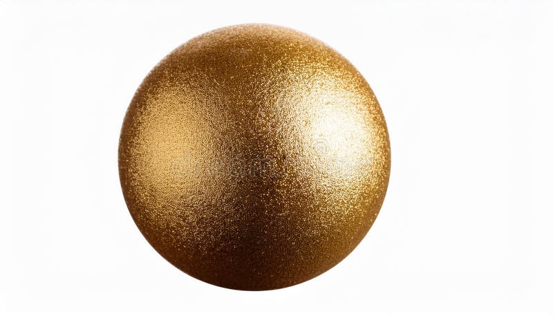 Floated Round Gold Ball Isolate on White Background PNG Stock ...