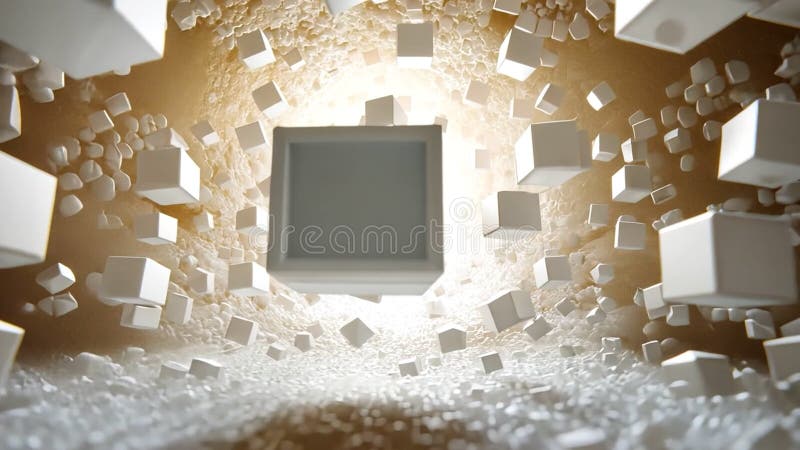 Floating Abstract Design Mesmerizing 3D Technology with Dynamic Light ...