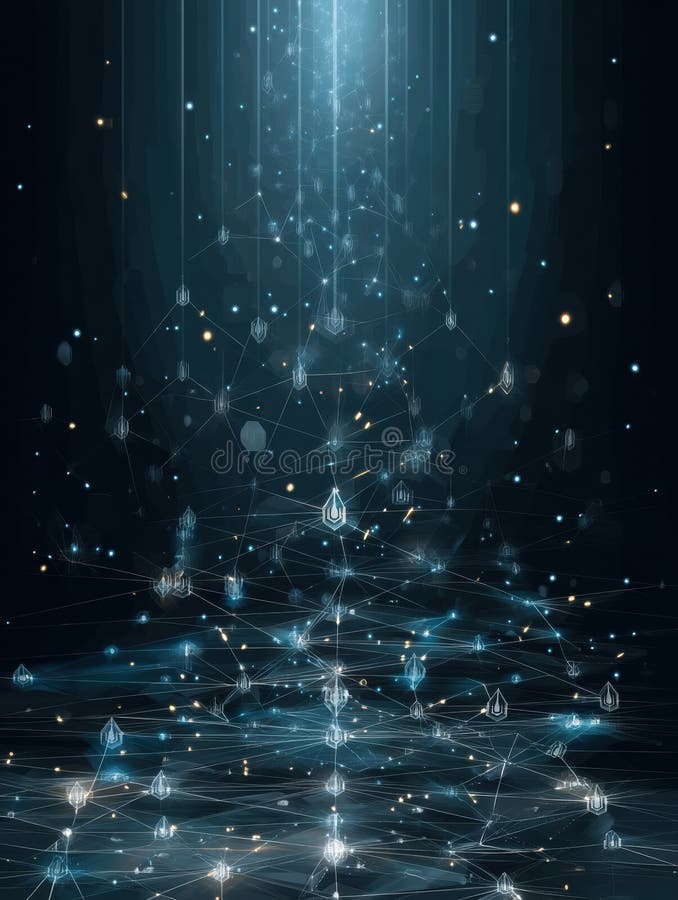 Floating AI Assistant Icons Create a Digital Constellation in a Vast ...