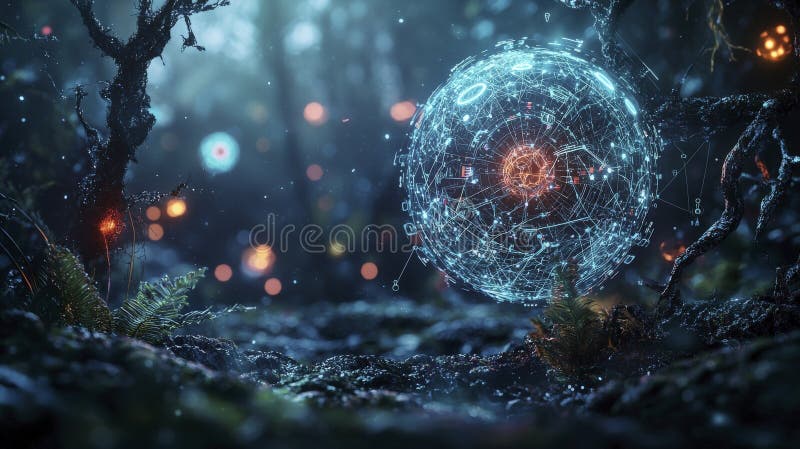 Floating Algorithm Visualizations in a Surreal Landscape Enchanted ...