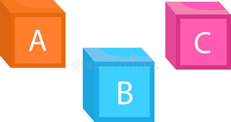 Floating Alphabet Blocks a, B, and C. this Represents Playful Learning ...