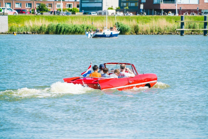 Floating Amphicar Oldtimer at the Annual National Oldtimer Day in ...