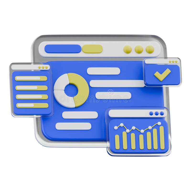 Floating AR Data Visualization Stock Illustration - Illustration of ...