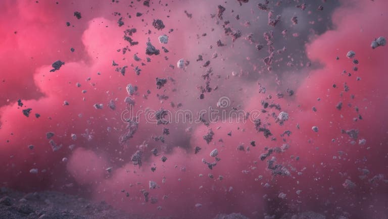 Floating Ash Particles with Crimson Ambient Lighting Stock Photo ...
