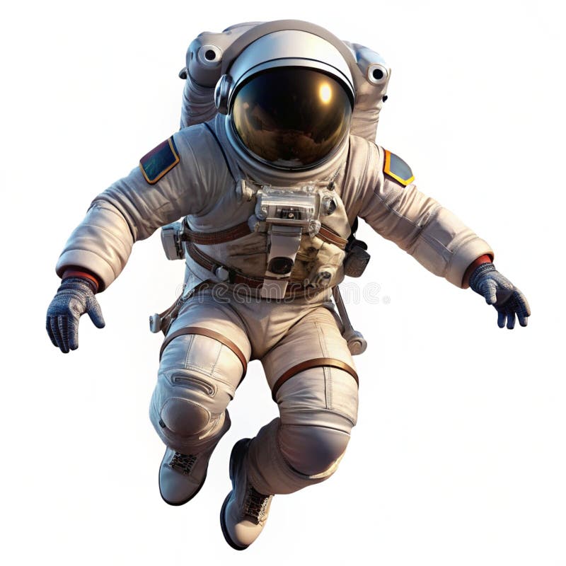 Floating Astronaut with Animated Space Movement Stock Illustration ...
