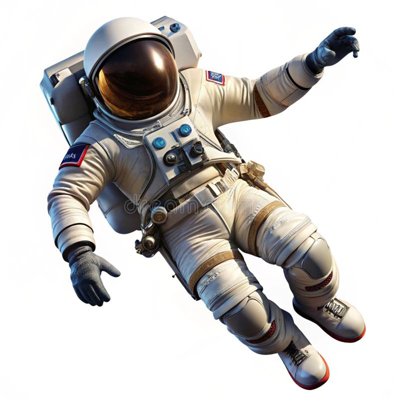Floating Astronaut with Animated Space Movement Stock Illustration ...