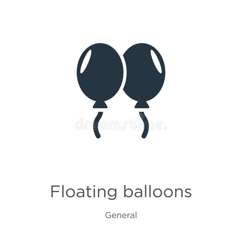 Floating Balloons Icon Vector. Trendy Flat Floating Balloons Icon from ...