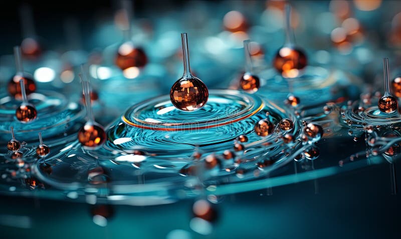 Floating Balls on Water Surface Stock Photo - Image of blue, aquatic ...