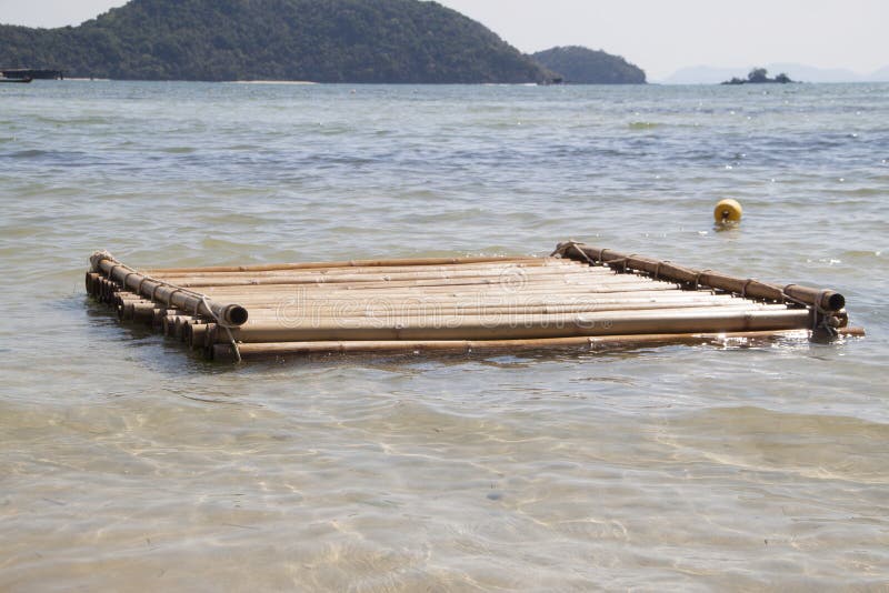Floating Bamboo Raft Stock Photo - Image: 43400196