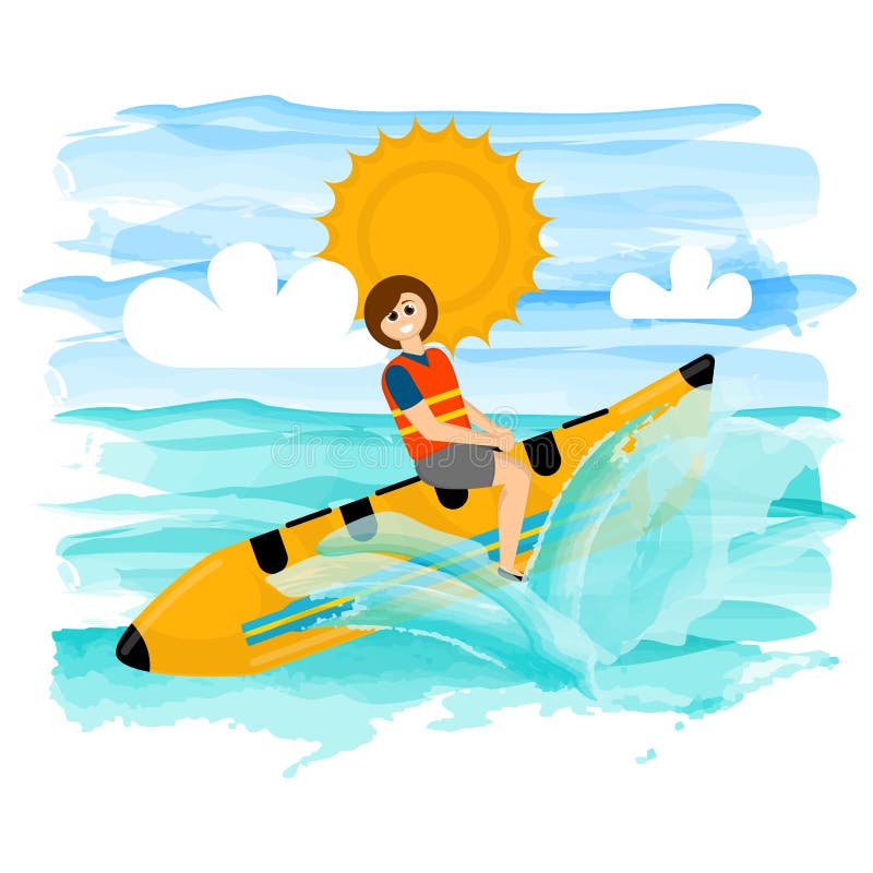 Beach Banana Boat Stock Illustrations – 532 Beach Banana Boat Stock ...