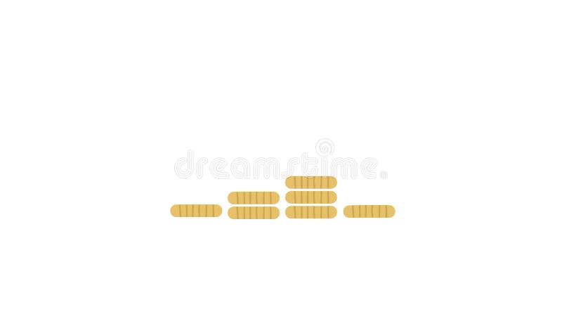 Floating Bar Graph and Line Graph with Pile of Coins. Stock Footage ...
