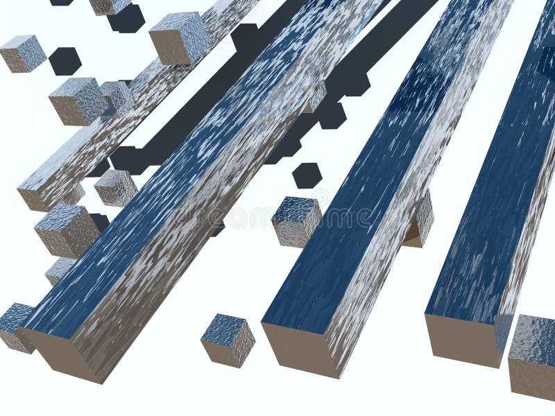 Floating blocks stock vector. Illustration of block, gray - 10363885