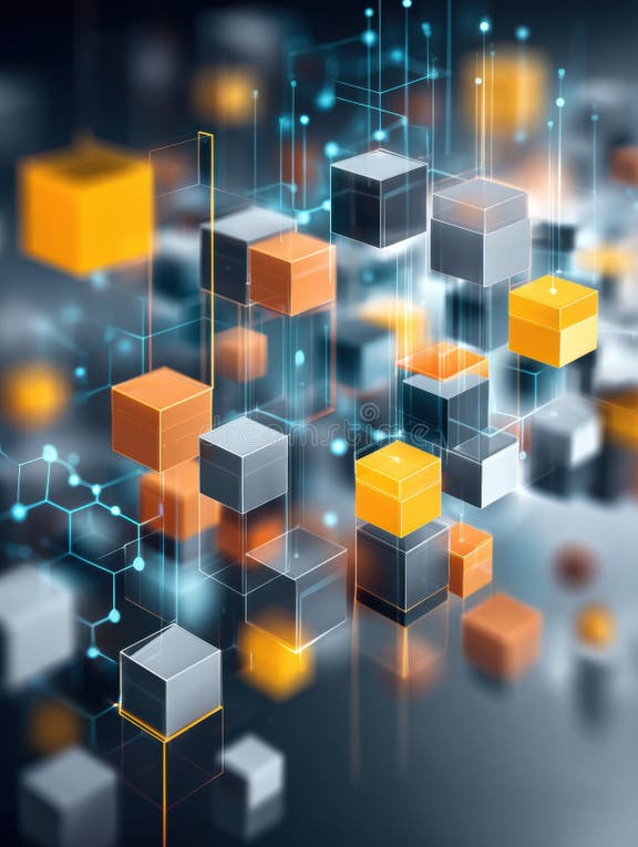 Floating Blocks and Cubes Illustrate the Dynamic Nature of Blockchain ...