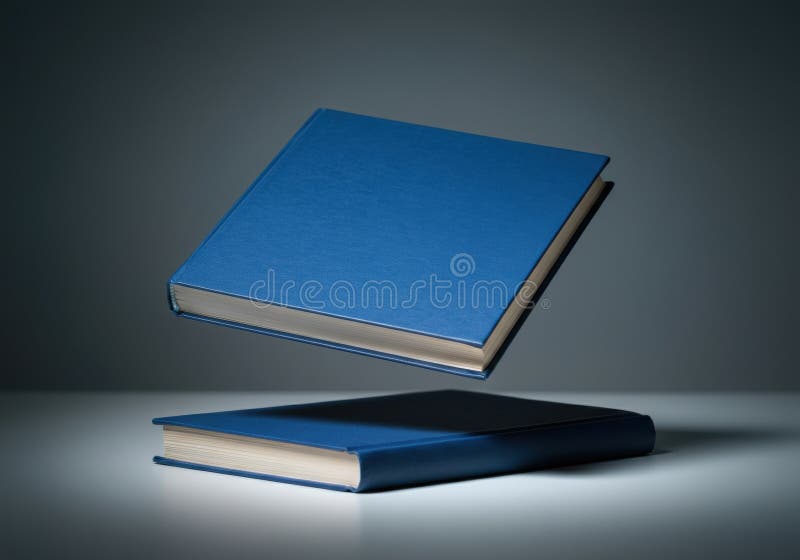 Floating Blue Book Mockup on a Clean Background for Design ...