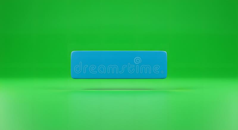 Floating Blue Rectangle on Green Background Stock Illustration ...
