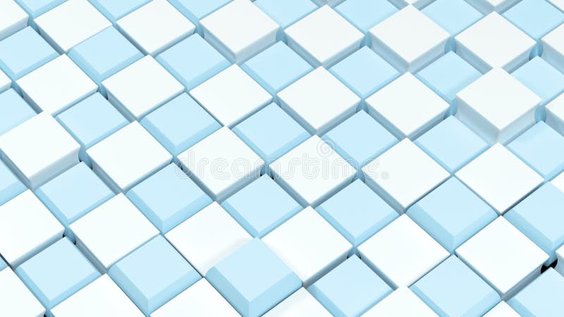 Floating Blue and White Cubes Background, 3d Rendering Stock Footage ...