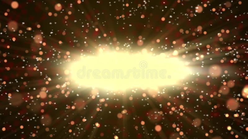 Floating Blur Bokeh Circle with Flickering Ray of Light Beam Shinning ...