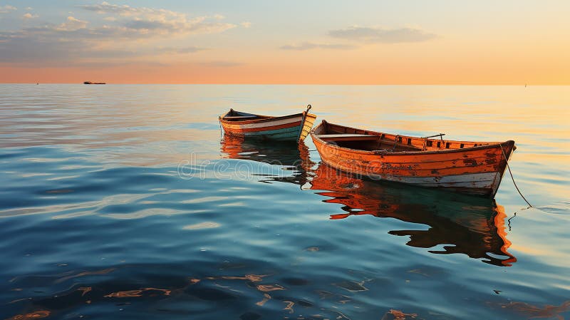 Floating boats stock illustration. Illustration of boat - 286774626