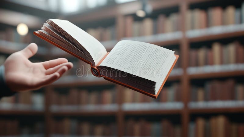 A Floating Book with Swirling Clouds of Smoke Rising from Its Pages ...