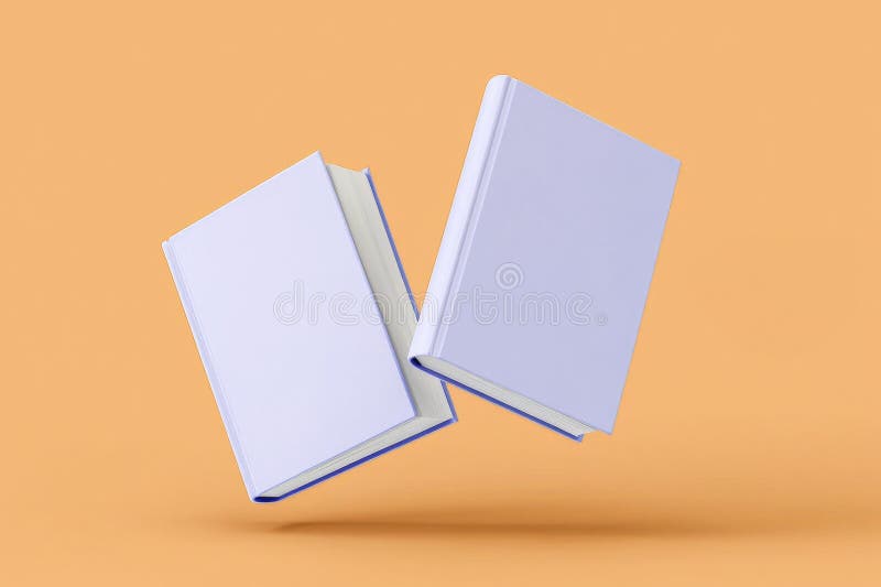 Floating Book Mockup on Peach Background for Product Presentation and ...