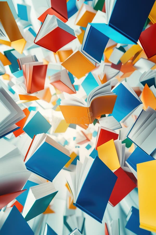 Floating Books stock photo. Image of conceptual, education - 374201410