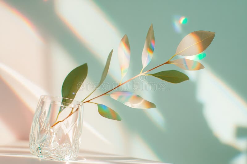 Floating Botanical Elements are Captured with Soft Rainbow Light ...