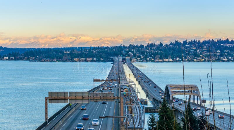 Seattle Floating Bridge stock photo. Image of floating - 4215660