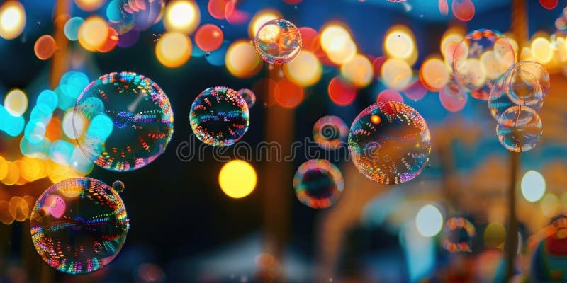Floating Bubbles in Air, stock illustration. Illustration of science ...