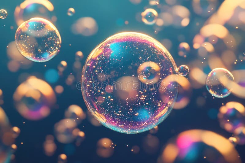 Floating Bubbles stock image. Image of element, generated - 374411101