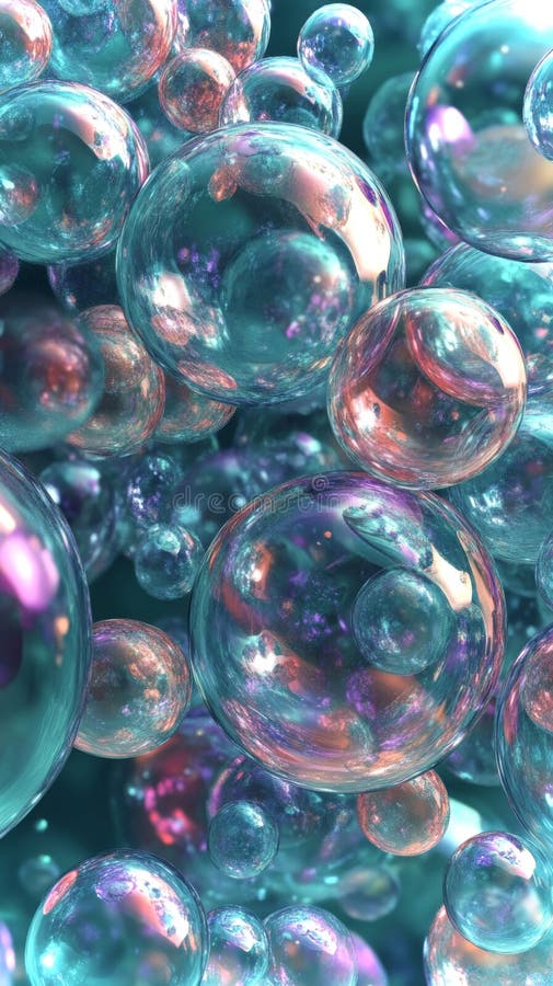 Floating Bubbles Create a Vibrant, Futuristic Backdrop for Innovative ...